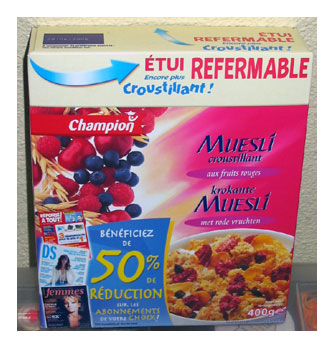 Muesli crousillant aux fruits rouges